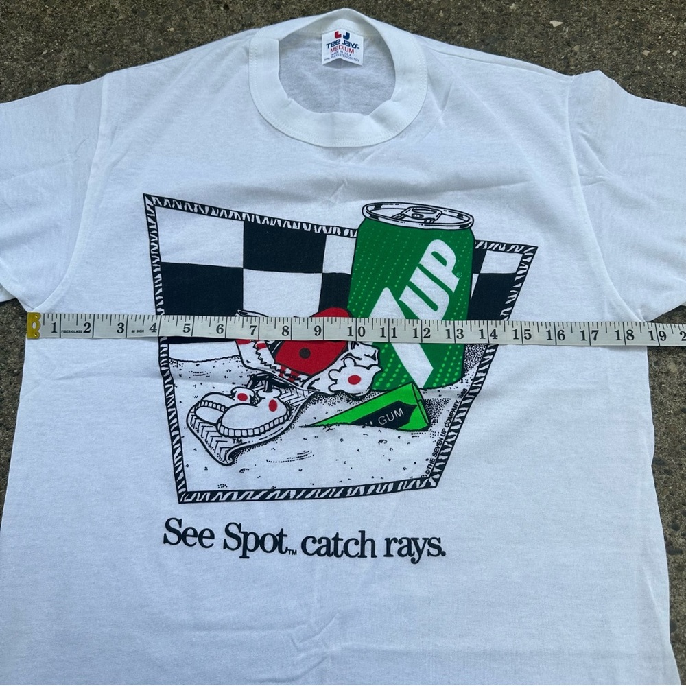 Vtg Seven Up 7up See Spot Catch Rays Single Stitch T-… - Gem